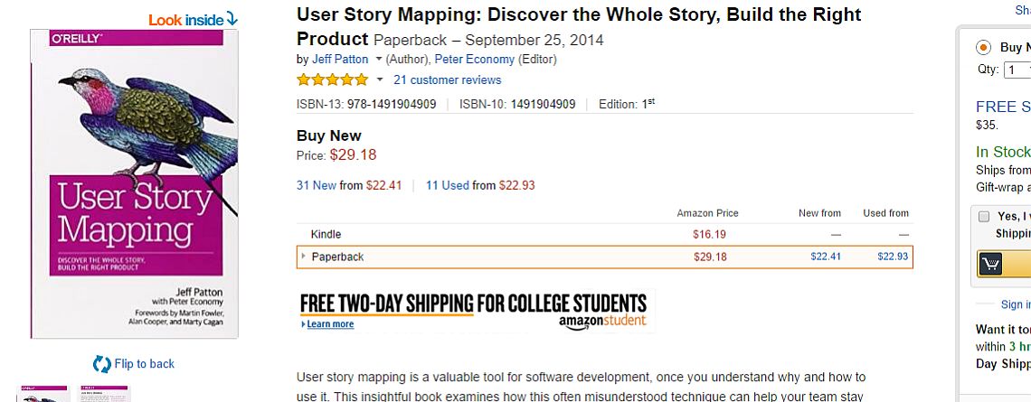 User Story Mapping by Jeff Patton Book on Amazon – We help you create ...